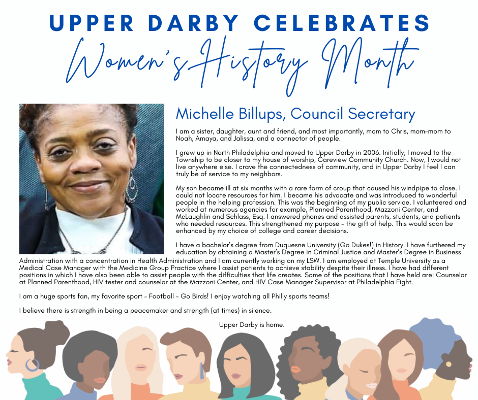 Upper Darby, Pennsylvania - Women's History Month - Michelle Billups